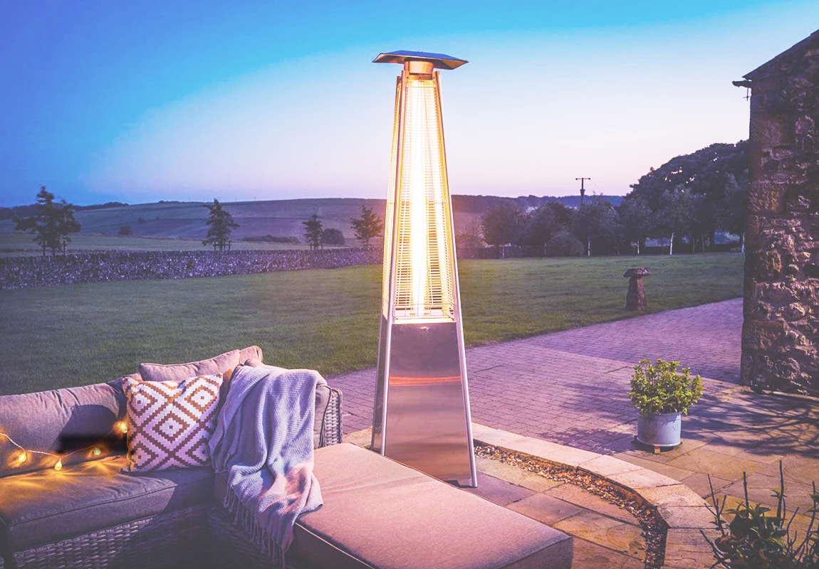 Event Decoration Pyramid Freestanding 13kw Stainless Steel Outdoor Gas ...