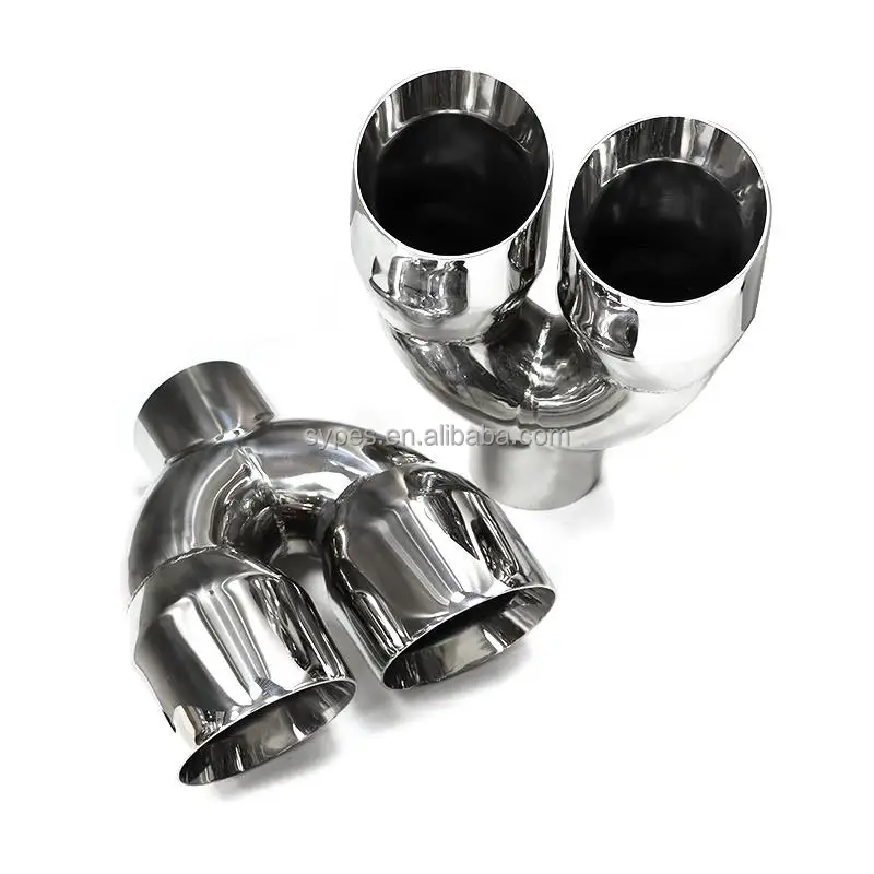 SYPES Stainless Steel Dual Exhaust Tip 3 Inch Inlet 3.9" Outlet 8.46 ...