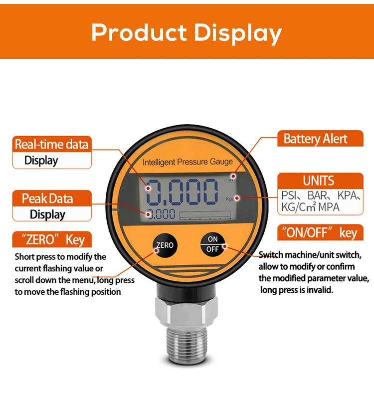 Digital Pressure Gauge Negative Pressure Switch Controller Pressure ...