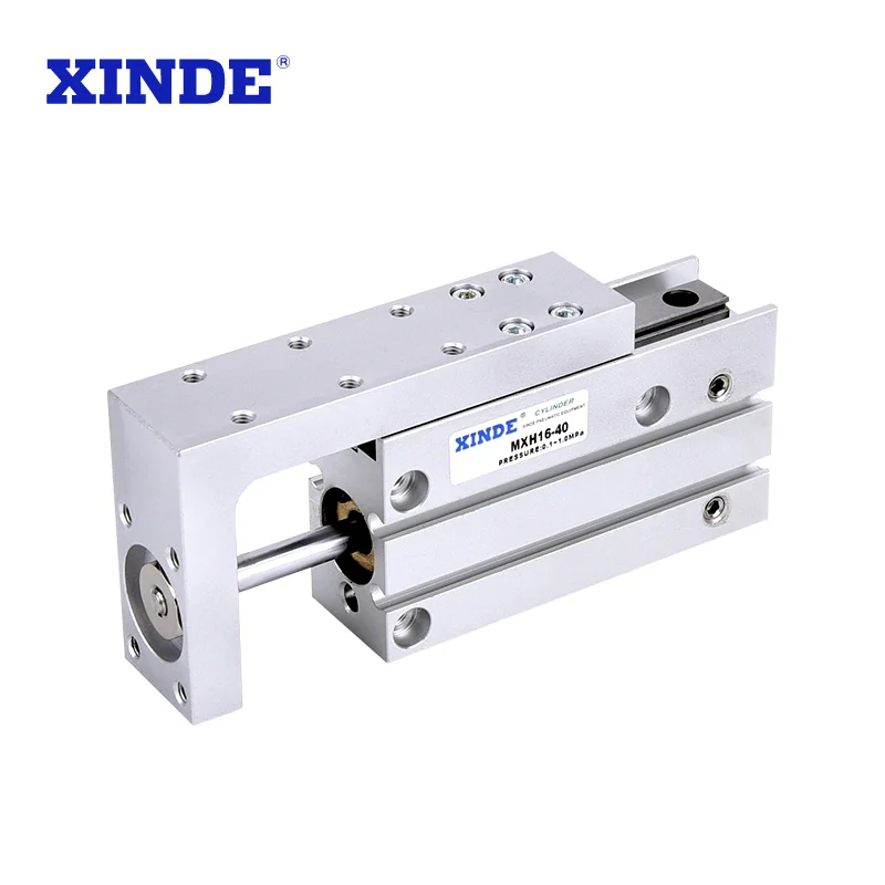 Precision Pneumatic Small Rail Slide Air Sliding Table Cylinder MXH20-5 MXH16-5 MXH10-5 MXH6-5 ...