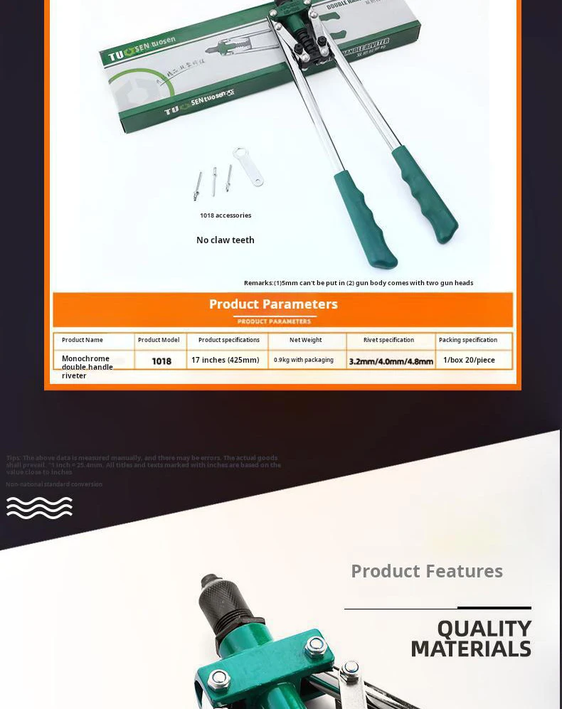 Hardware Tools Core Blind Rivet Gun Labor-saving Heavy-duty Manual ...