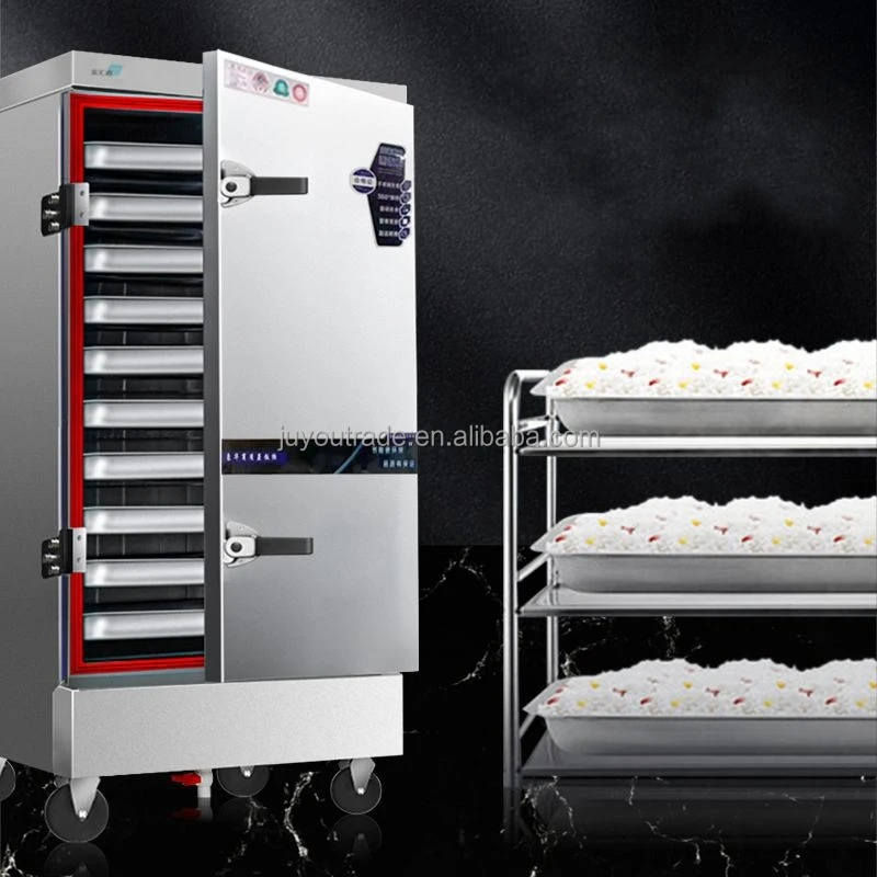 10 Trays 12 Layers Double Door Electric Steamer - Versatile Cooking