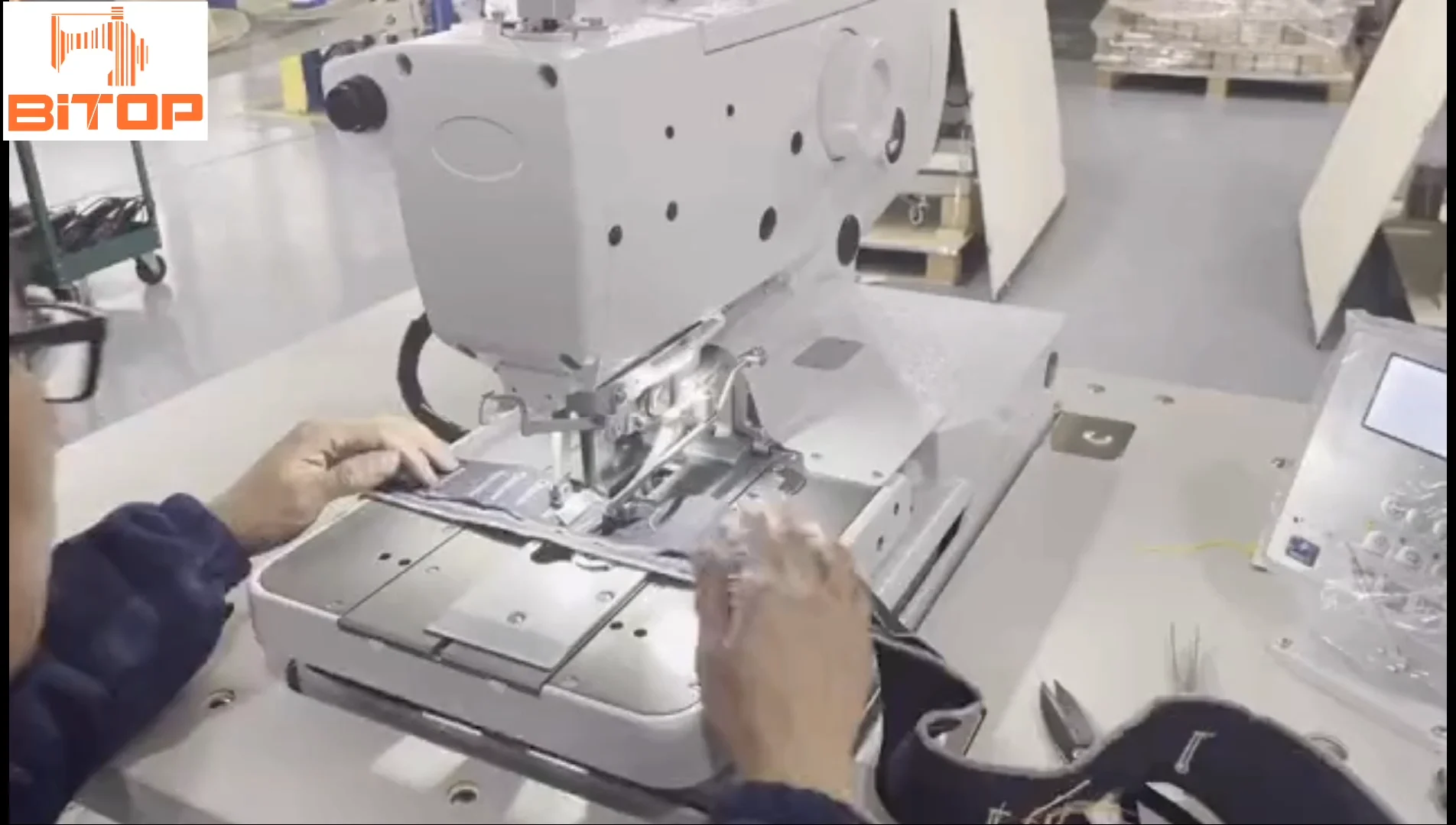 Bitop Electronic Eyelet Button Hole Machine Industrial Button Holing ...