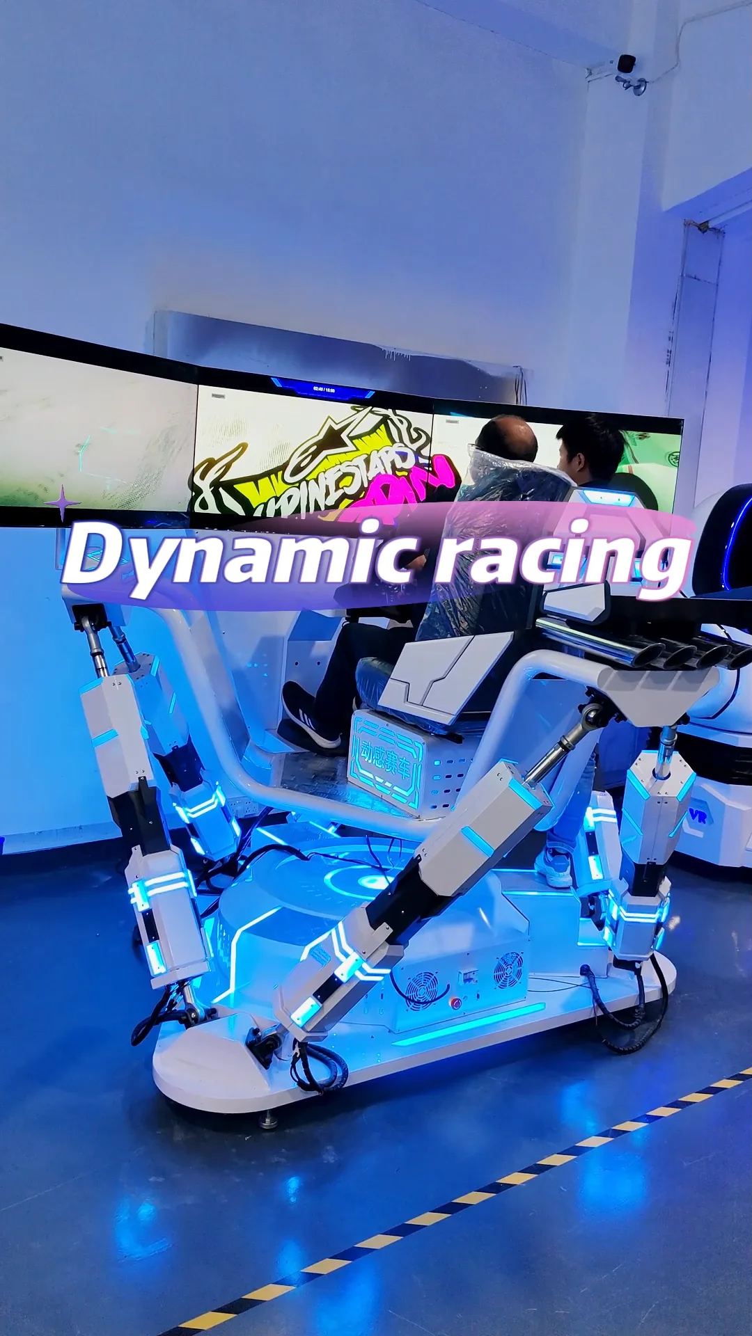 Ama Factory Six Axis Three Screen Racing Car Virtual Reality Simulator ...