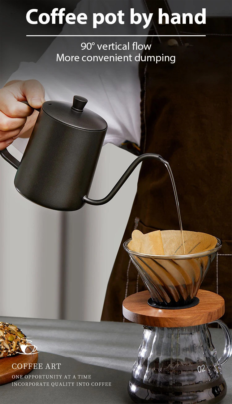 Klp 350ml 600ml Hand Drip Kettle Coffee Pot Pour Over 304 Stainless ...