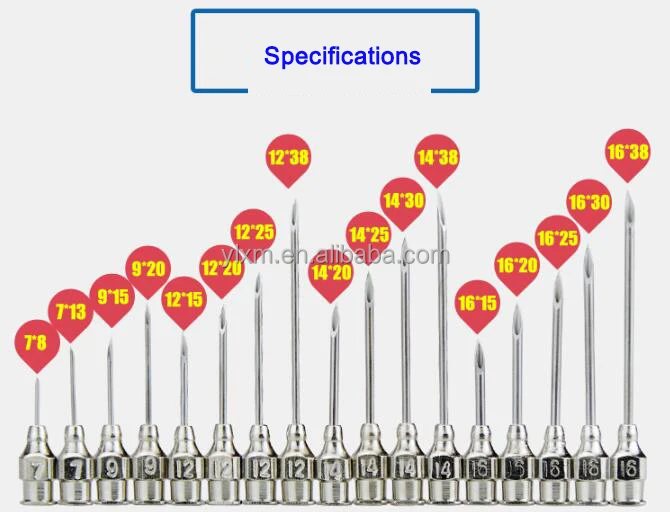 Different Size Veterinary Vaccination Syringe Needles Stainless Steel ...