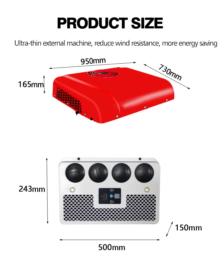 Cars Roof Universal 12 Volt 24v Dc Mini Rooftop Rv Air Conditioner For ...