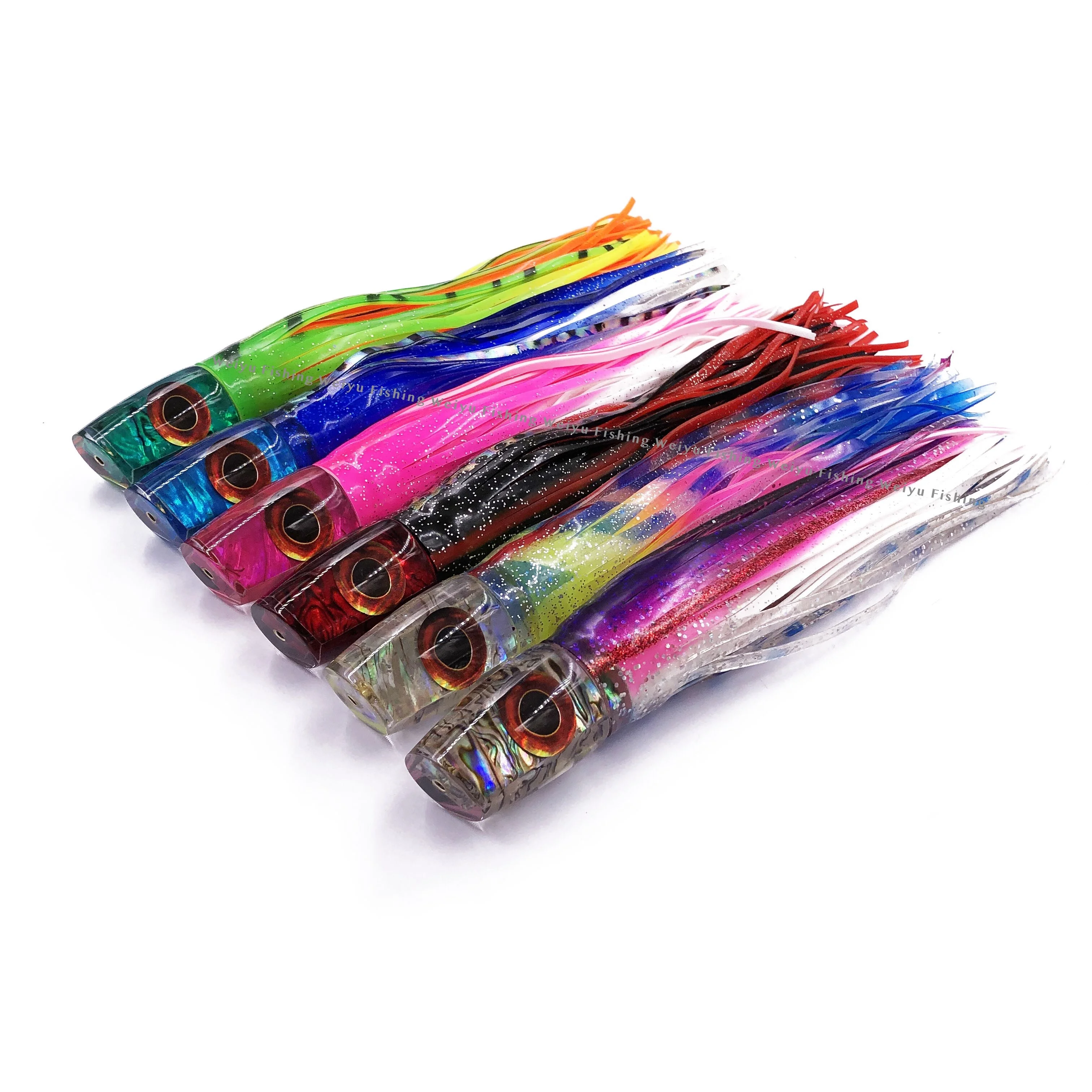 OEM slant resin head lure wahoo trolling fishing lure with octopus ...