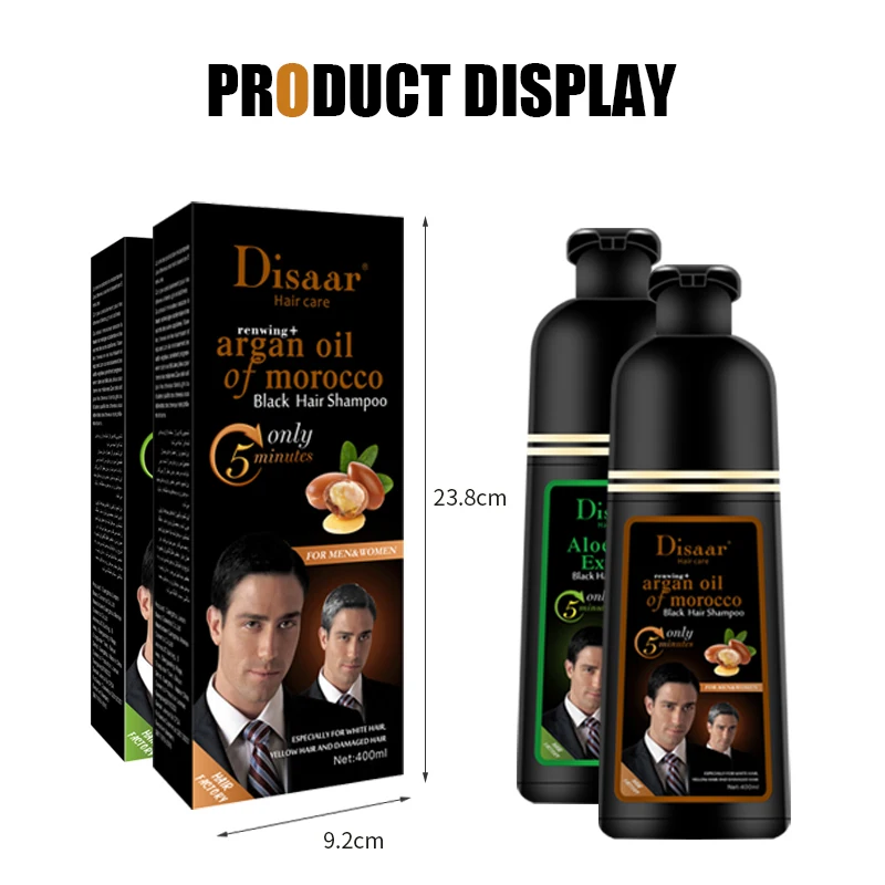 Oem Disaar Black Brown Fast Hair Dye Aloe Vera Shampoo For Gray Hair ...