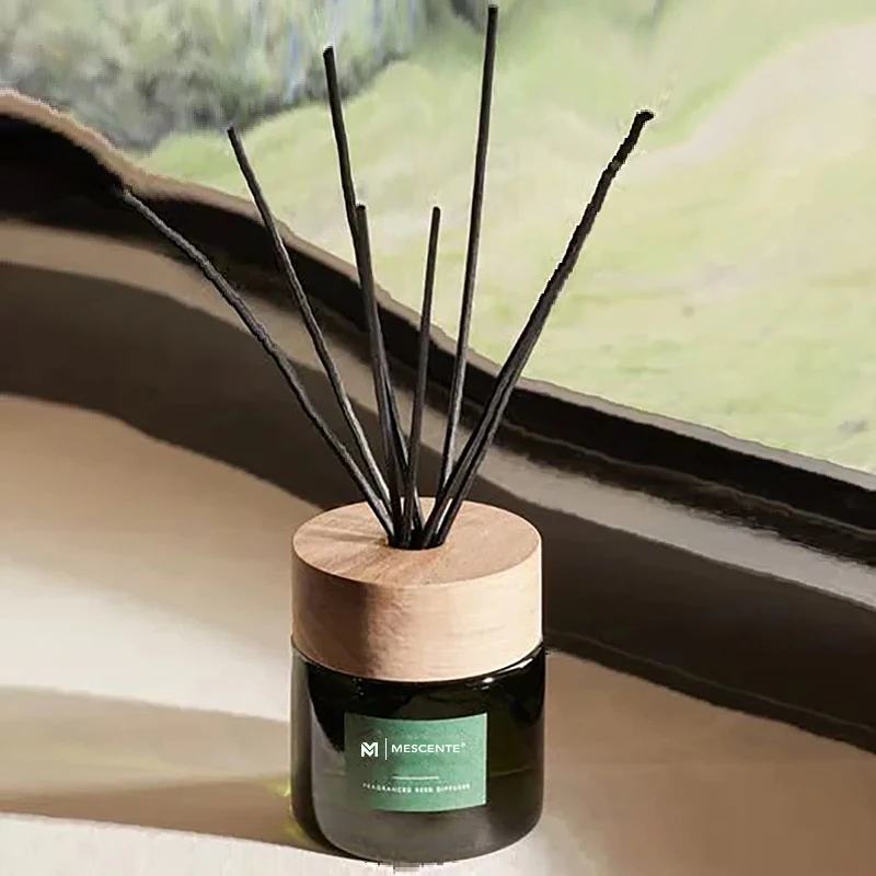 M&scent Big Custom Wooden Bamboo Vase Essential Oil Reed Diffuser With ...