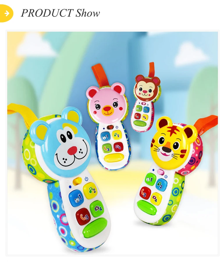 Cartoon Animals Mobile Set 6 Month+ Play Musical Baby Toys Phone - Buy ...