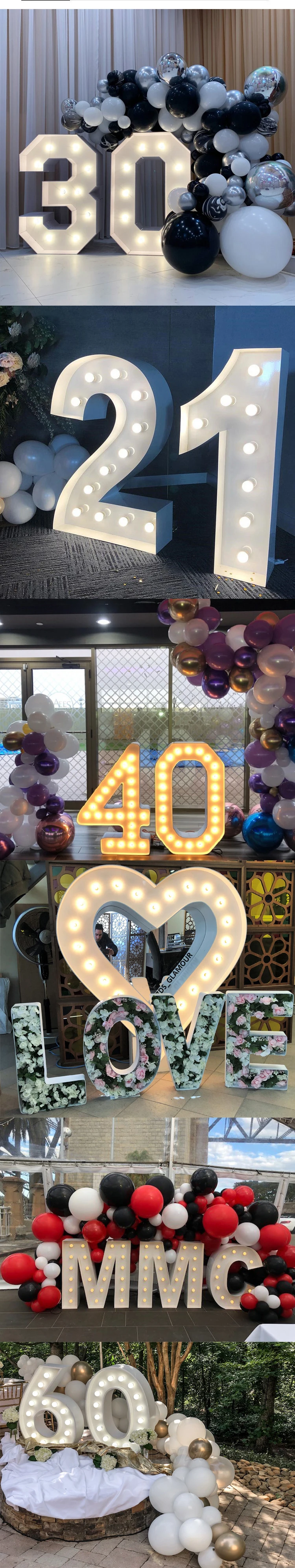 Customizable Waterproof Light up Numbers & Letters