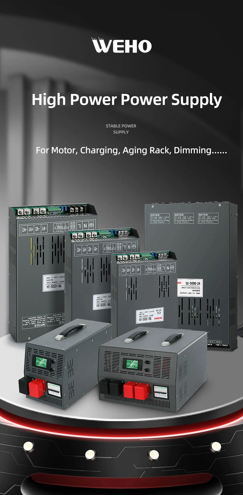 1000W to 18000W SMPS Custom Power Supplies for Industrial Use