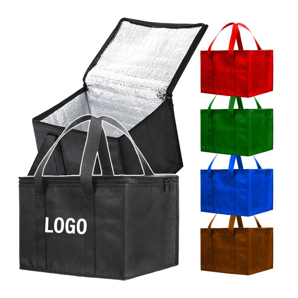 Foldable Lunch Thermal Food Cooler Bag Rectangular Large Capacity ...