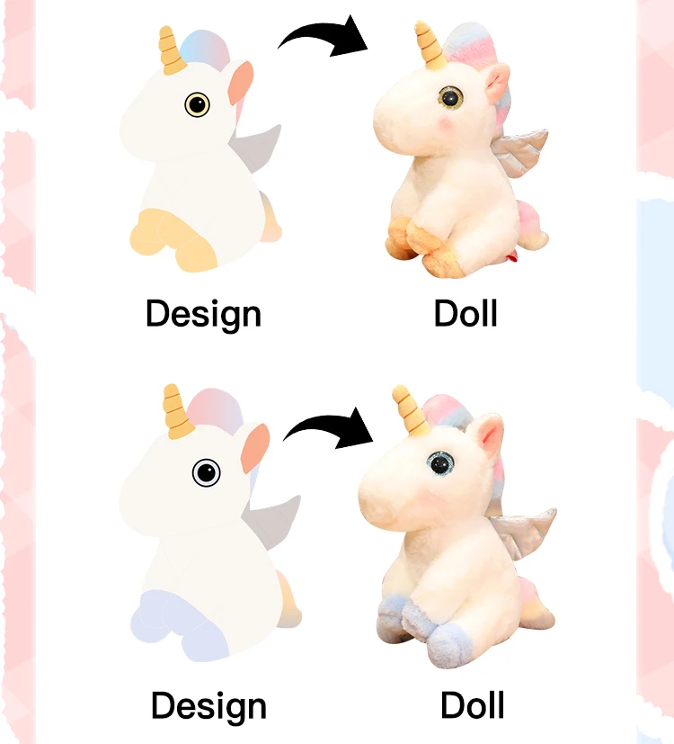 Oem Custom Stuffed Animals Cute Plush Dolls Stuffed Soft Color Doll For ...