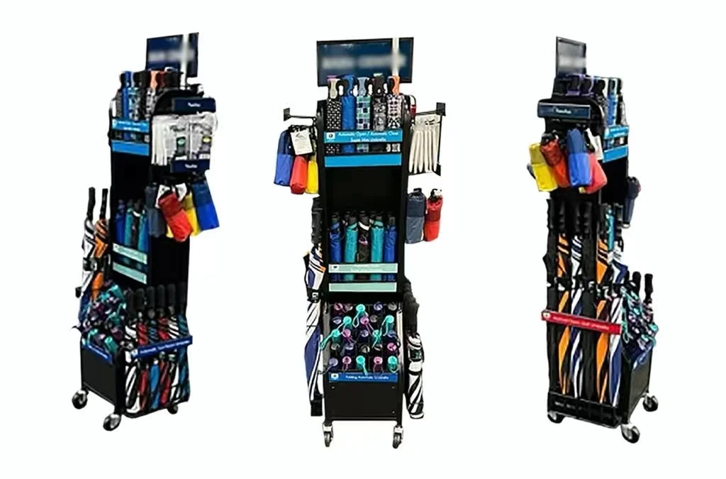 3-layer Metal Wire Display Rack - Ideal for Retail & Advertising