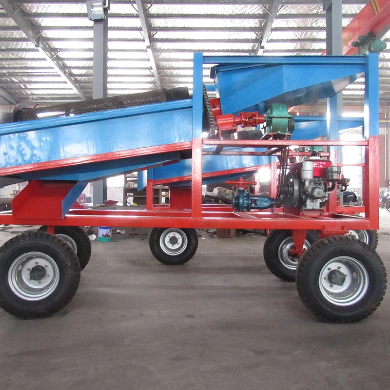 Mobile Stationary Sand Trommel Screen for River Gold Mining