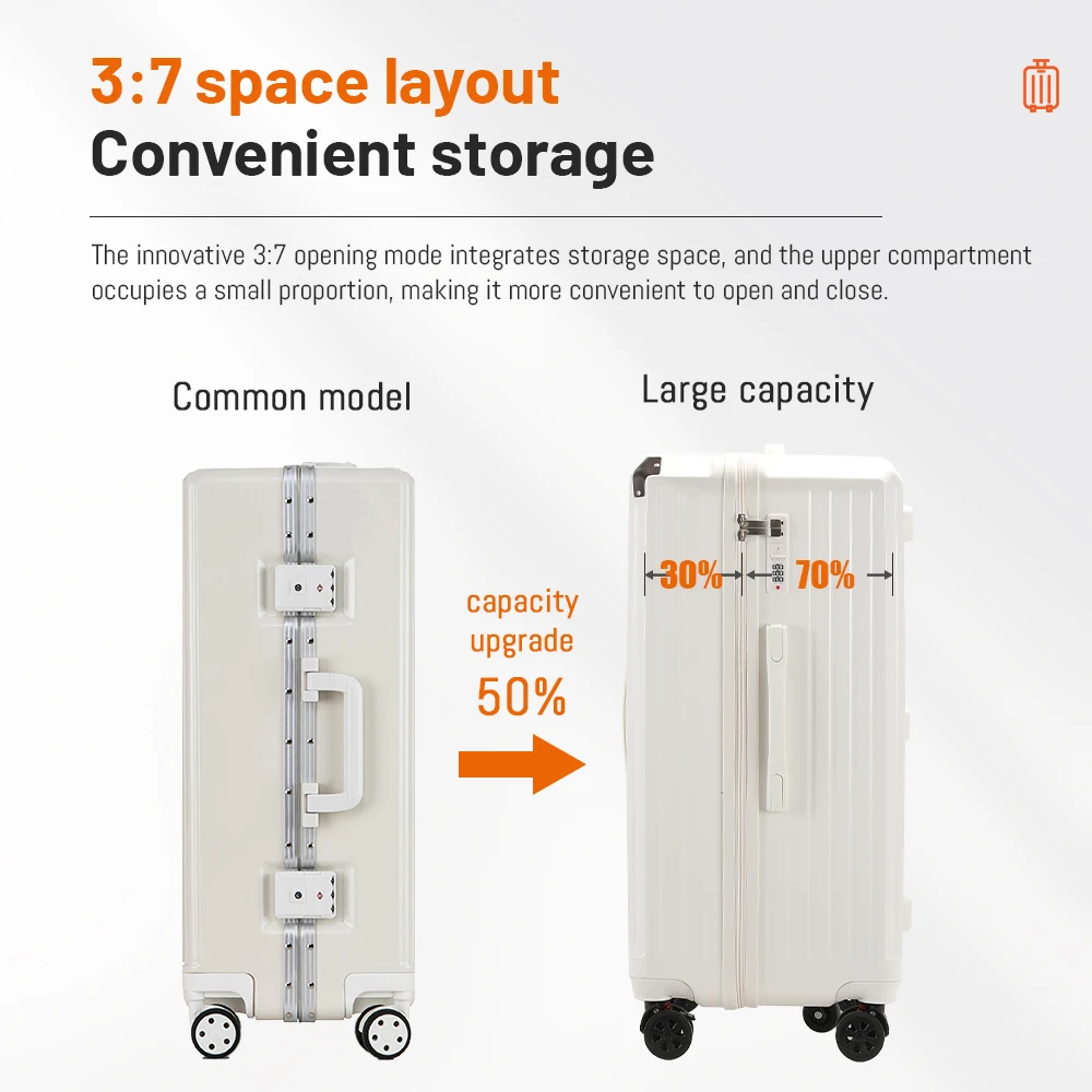 Custom Abs Anti Scratch Luggage Bag Travel Trunk Style Large Capacity ...