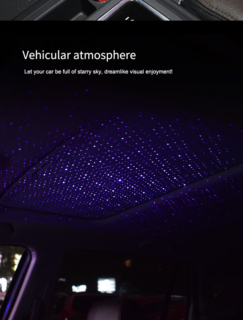 Car Roof Interior Auto Light Decoration Led Starry Laser Projector ...