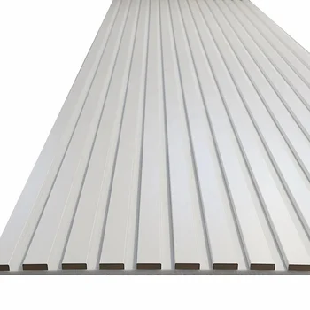 Customized White Color Soundproodf Wall Panels Veneer Wrapped Acoustic ...