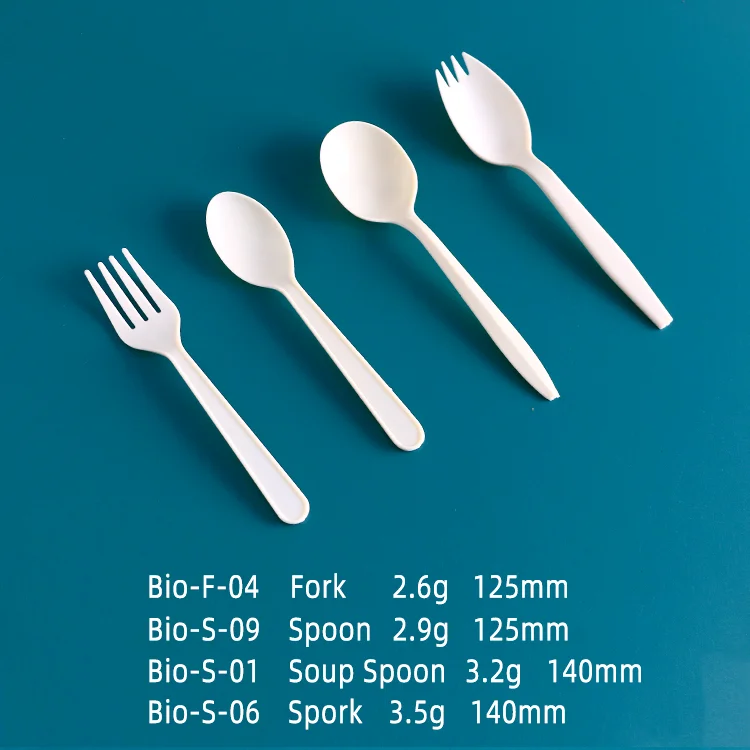 Heavy Duty Disposable Spoon Fork Cutlery Biodegradable Disposable ...