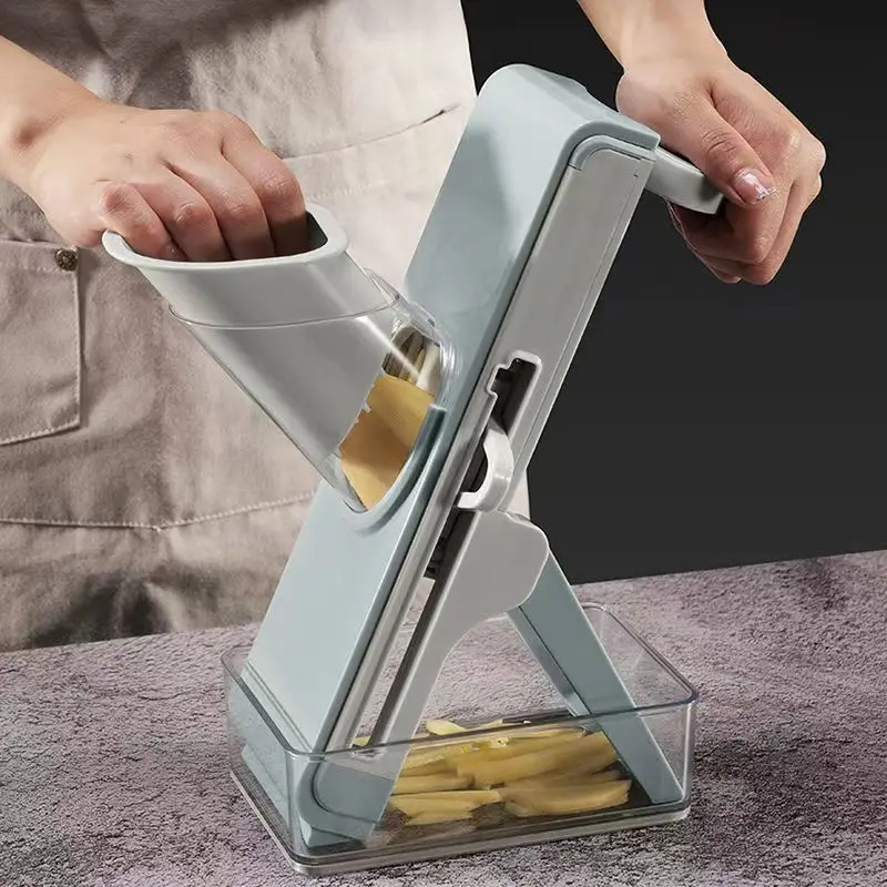 Safe Slice Mandoline Slicer - Stainless Steel Multi-Slicer for Fruits ...