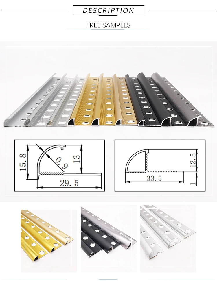 Aluminum Laminate Flooring Border Tiles - Durable & Stylish