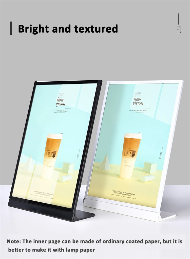 Lighted Menu Display Stand Acrylic Led Sign Holder Custom Led Light ...