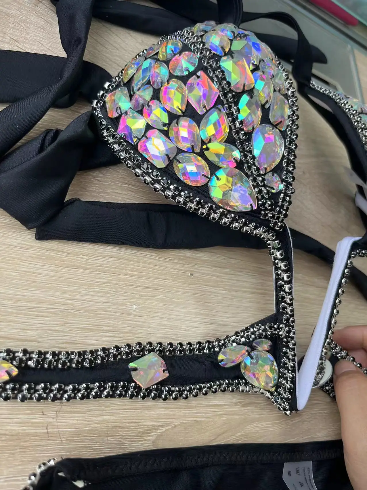 Shop High Quality Luxury Bikinis with Diamond Holographic G-string