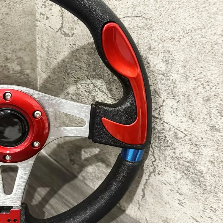 Car Modified Steering Wheel PU Racing Steering Wheel Competitive Game ...