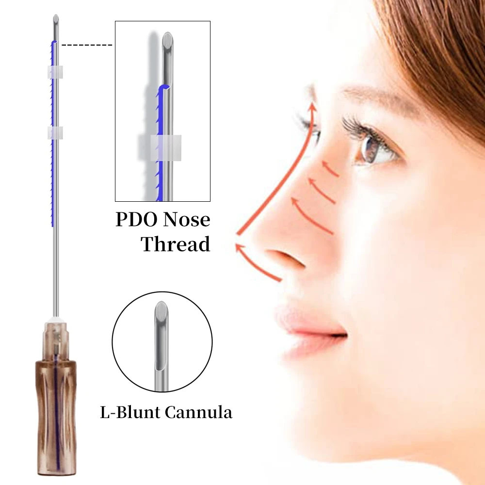 Korea Absorbable Pdo Nose Rhinoplasty Threads Cog 2-1 19g 50mm 38mm 60mm Pdo Nose Threads Lift ...
