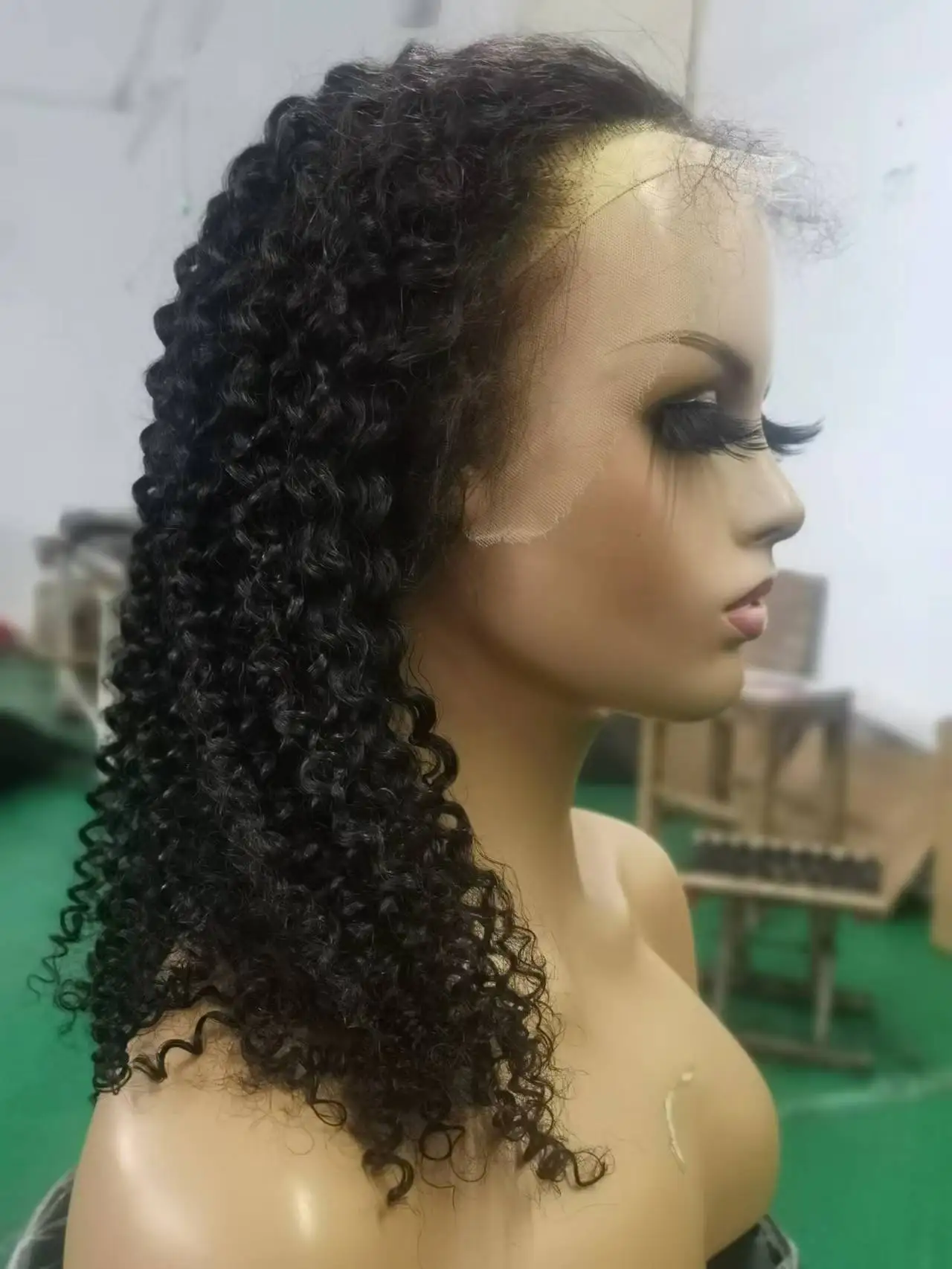 New Arrival Cambodian Kinky Curly Wig Type 3C Soft Kinky Curly Lace ...