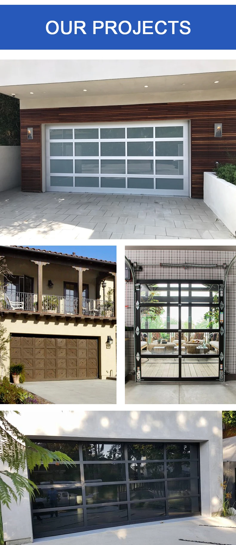 Luxury Modern Automatic Remote Electric Folding Garage Doors Aluminum ...