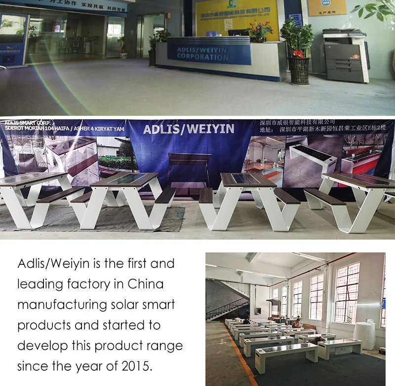 Solar Powered Display Board Smart Advertising Bench For Outdoor - Buy ...