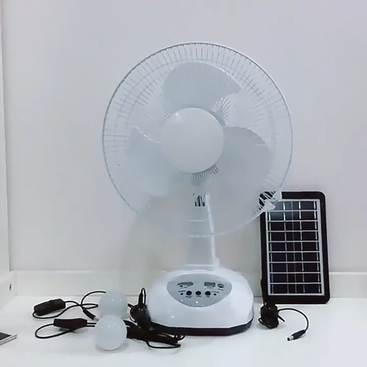 12 Inch Solar Power Fan 4000 Mah Rechargeable Solar Fans Outdoor ...