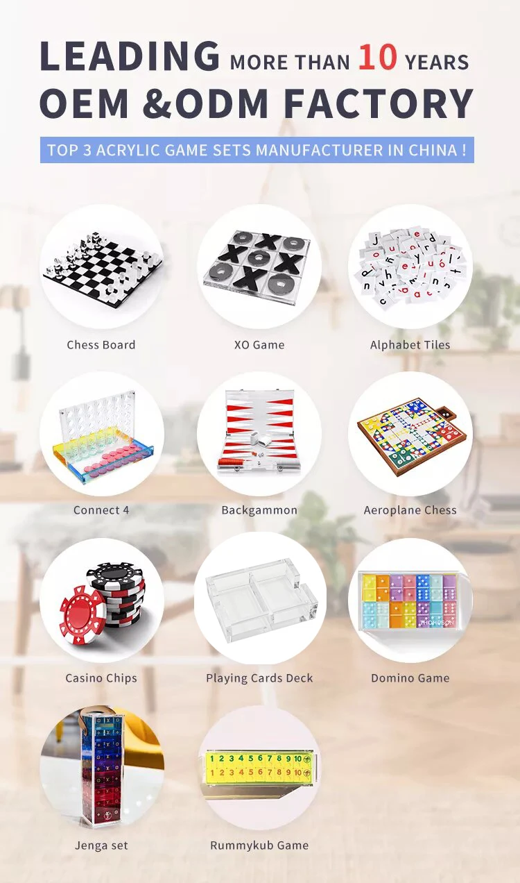 Acrylic Rummy Tile Game Set - Rummikub Aesthetic Gifts