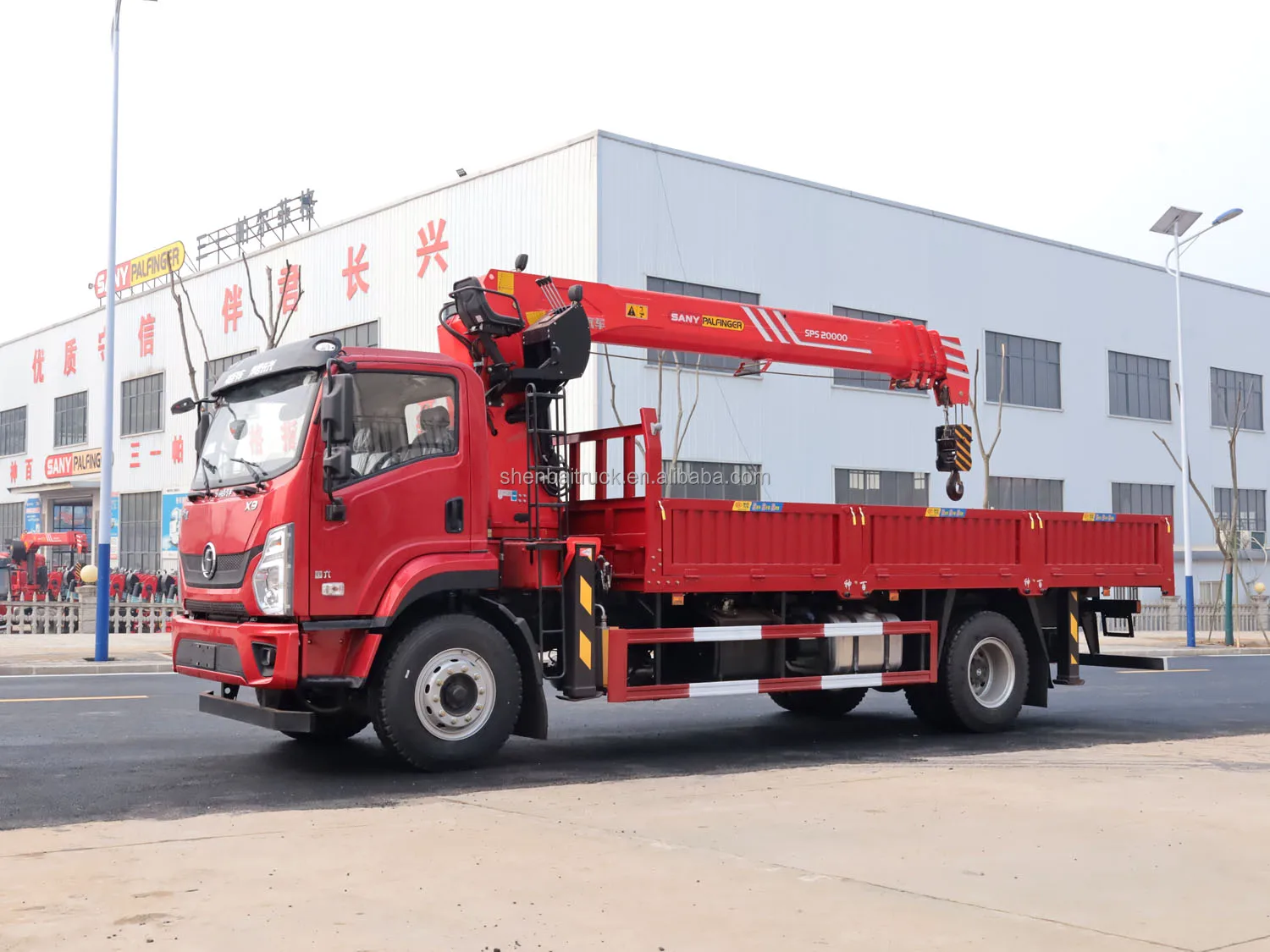 Sany Palfinger 6ton 7ton 8ton Telescopic Boom Crane Shacman 4x2 High ...