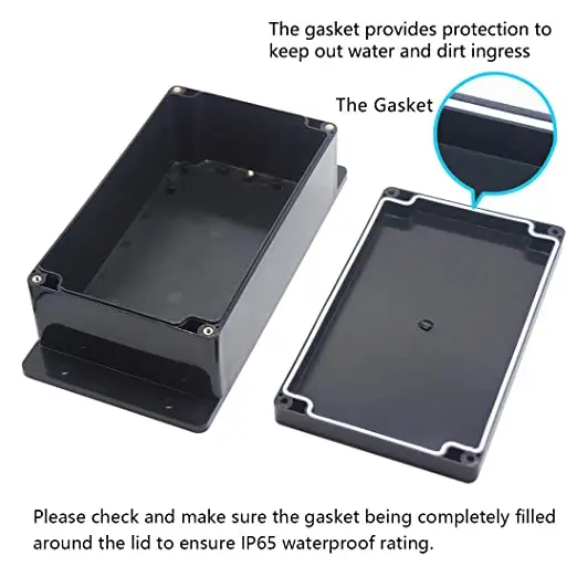 Black Color Plastic Enclosure - IP65 Waterproof Junction Box