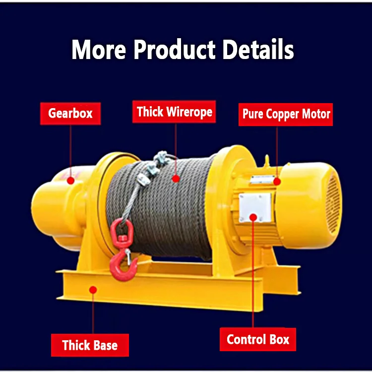 2 Ton Mini Industrial Electric Winch Crane for Construction