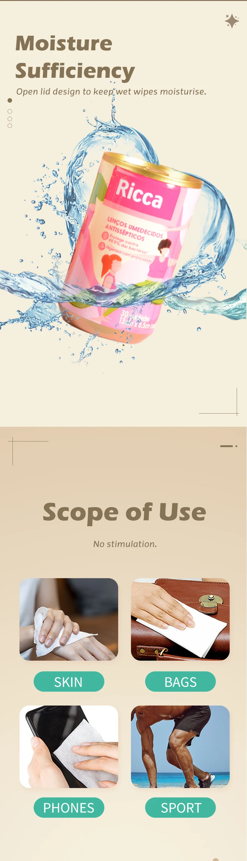 Custom Private Logo Travel Mini Wipes Organic Baby Wipes Reusable ...