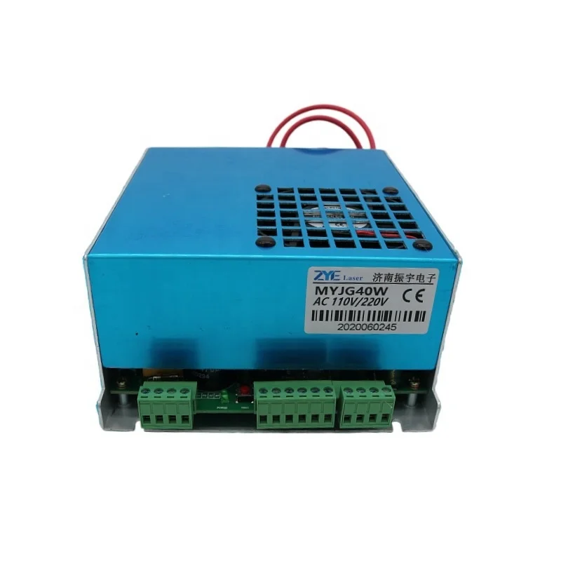 ZYE Laser MYJG40W 40w with Green Connector Co2 Laser Power Supply for ...