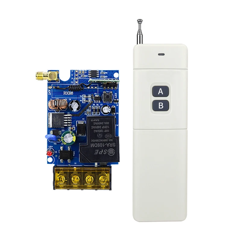 Universal 12v-48v Relay Dc 30a Ask Receiver Wireless Remote Control 1ch Rf Smart Switch ...