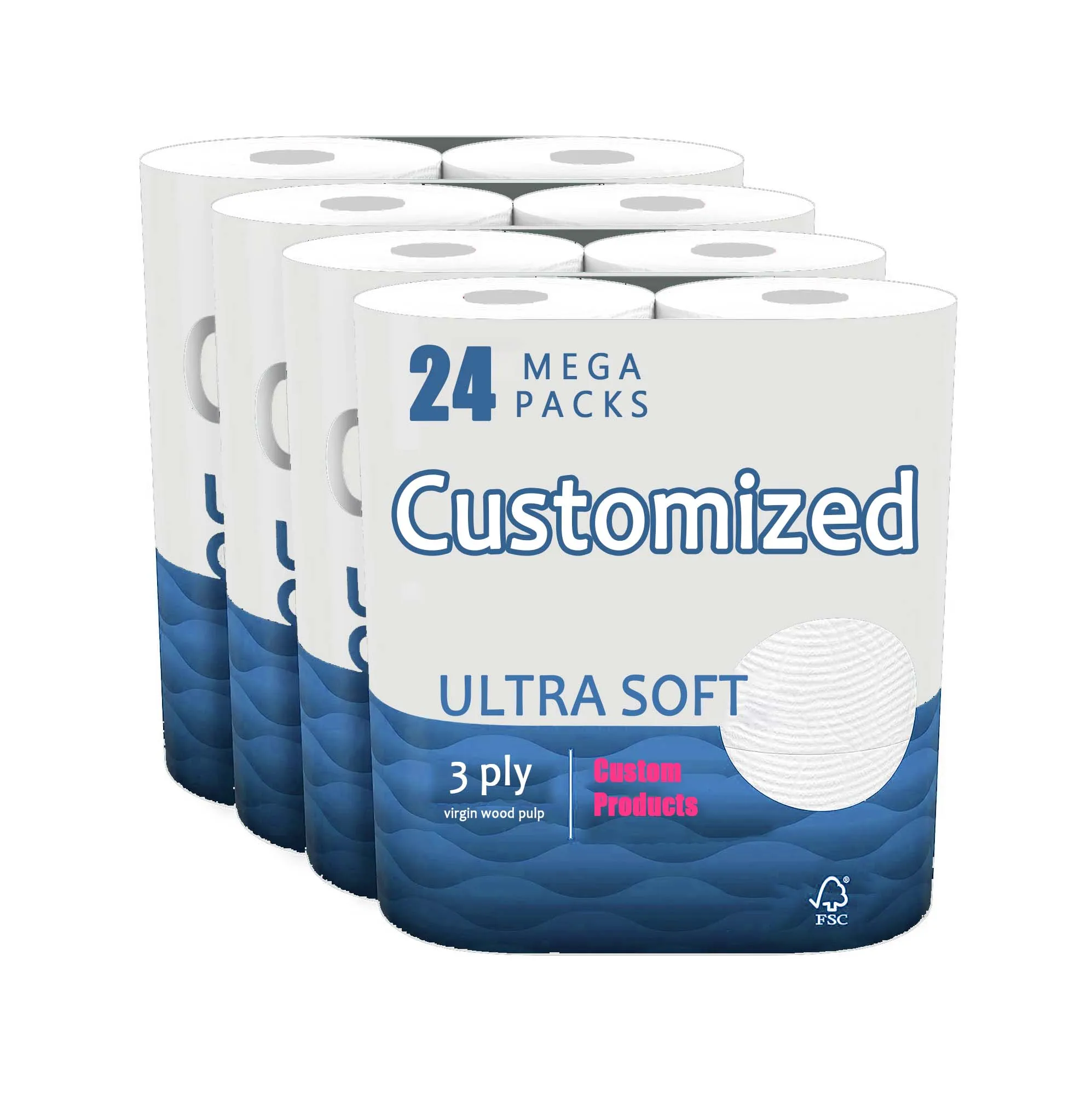 Customized Toilet Paper Rolls - 12 Pack & More Options