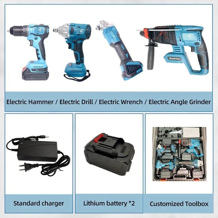Makitas 18v 13 Piece Cordless Power Tool Kit 5.0ah Batteries Chargers ...
