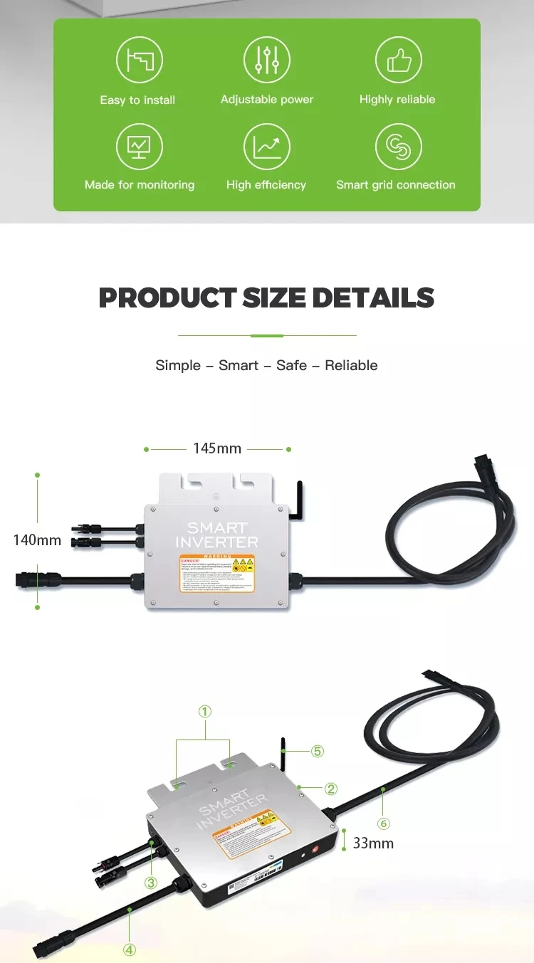 Northern Electric Power Nep Microinverter Solar Micro Inverter 300w ...