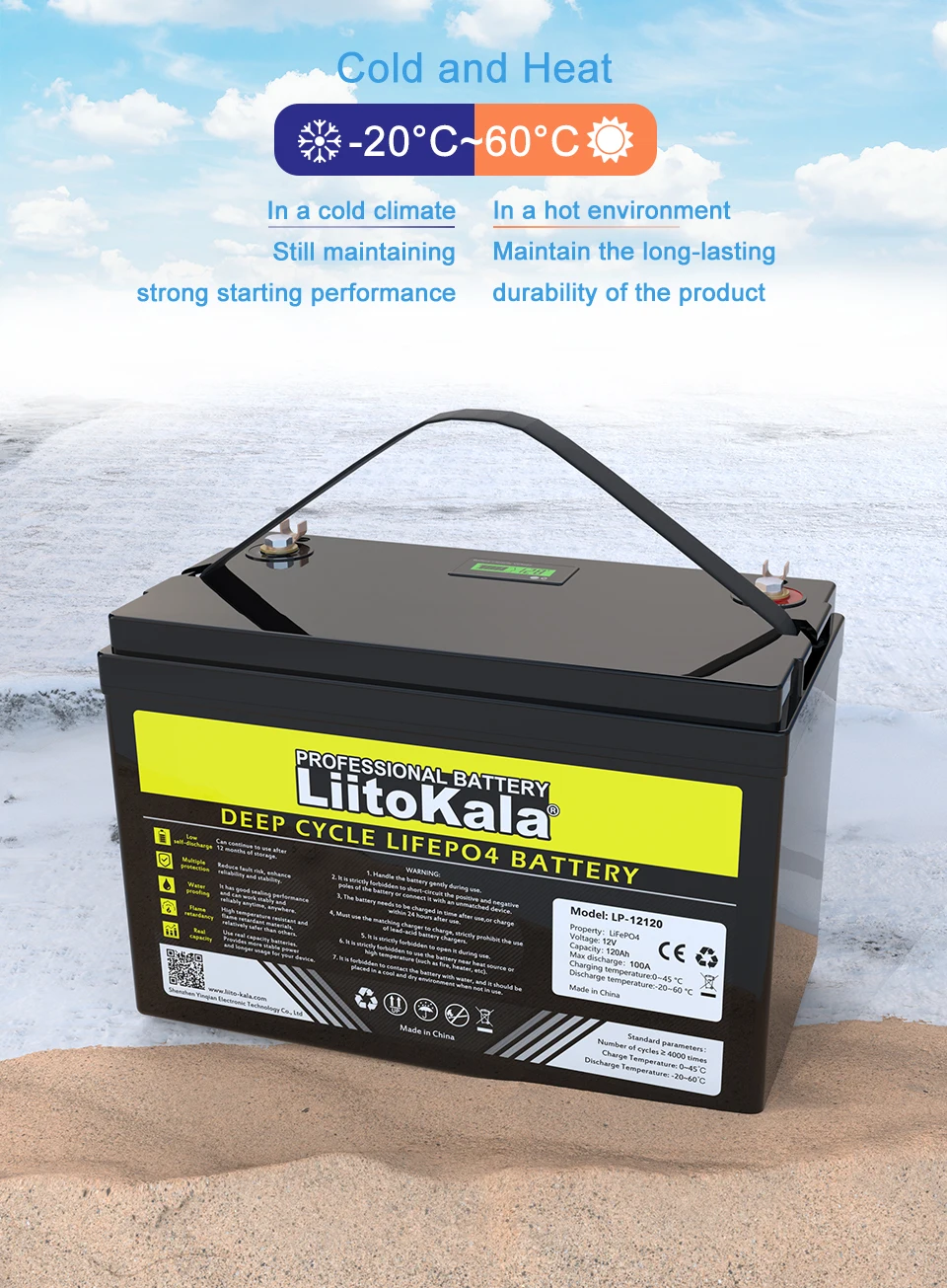 Liitokala 12v 120ah Lifepo4 Lithium Ion Batteries Pack Deep Cycle ...