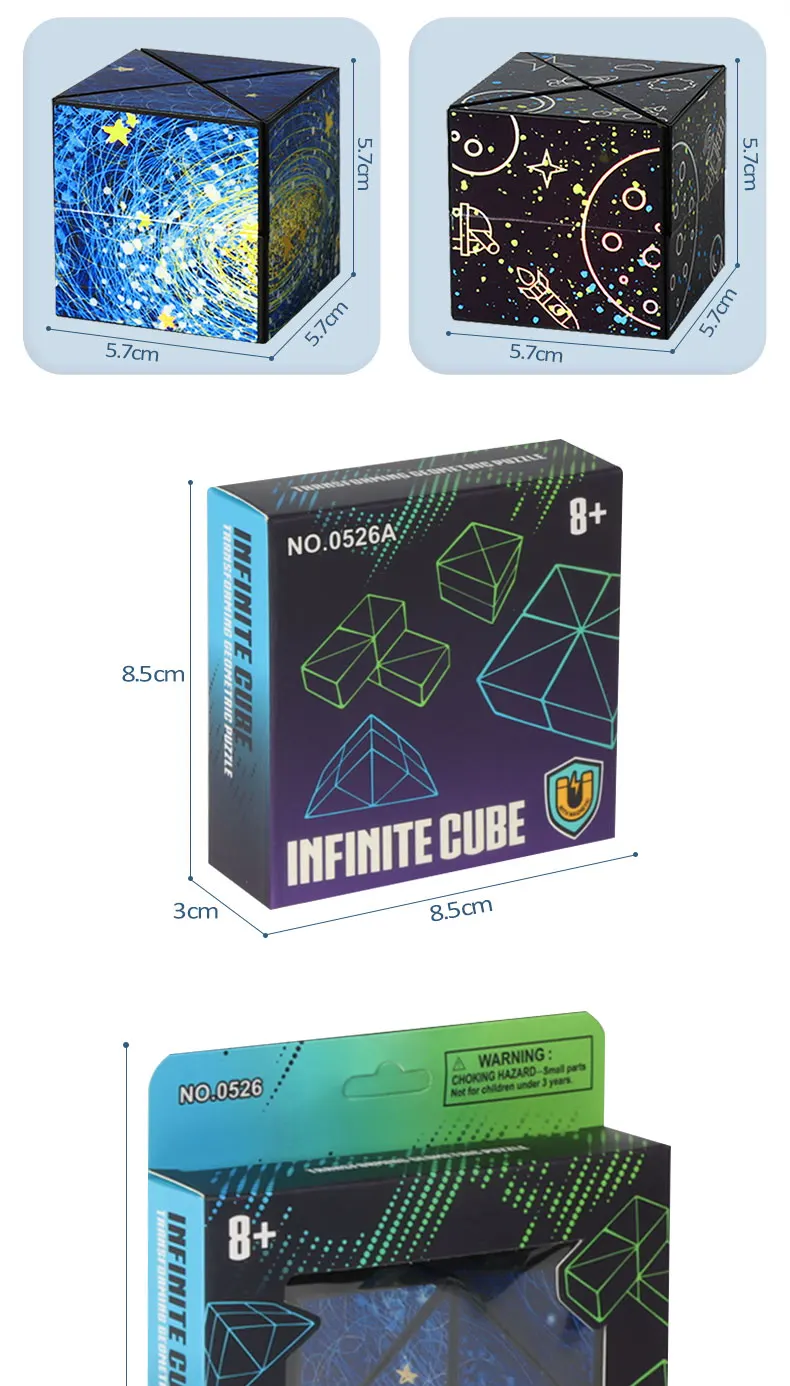 Fidget Infinity Cube Toy & Multipurpose Folding Toy Box – Oem Available