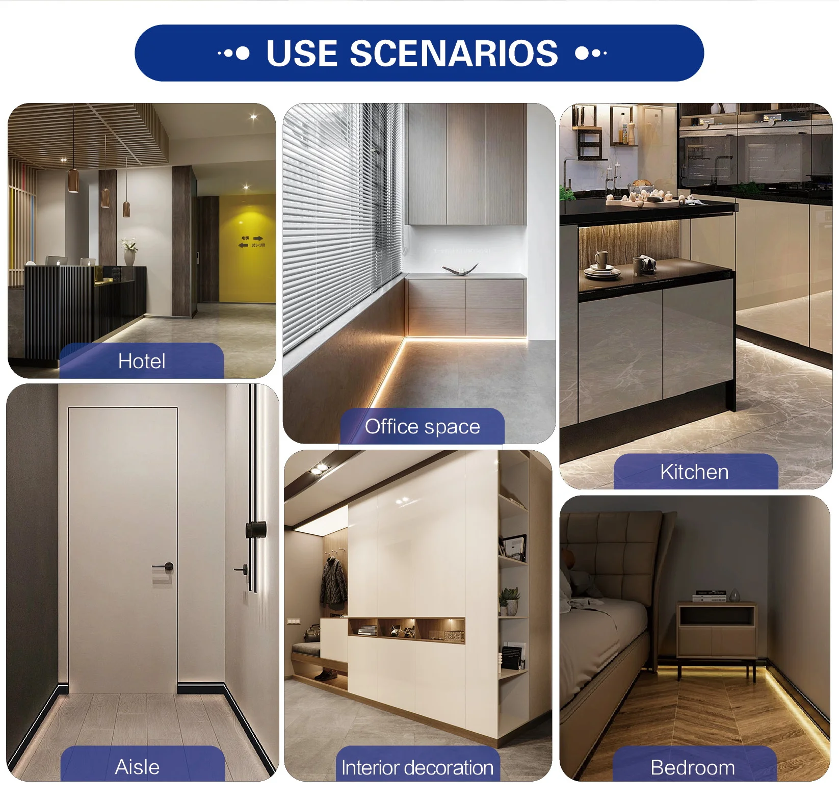 Shadow Gap Baseboard Skirting Profile Strip - 50mm Skirting Aluminum ...