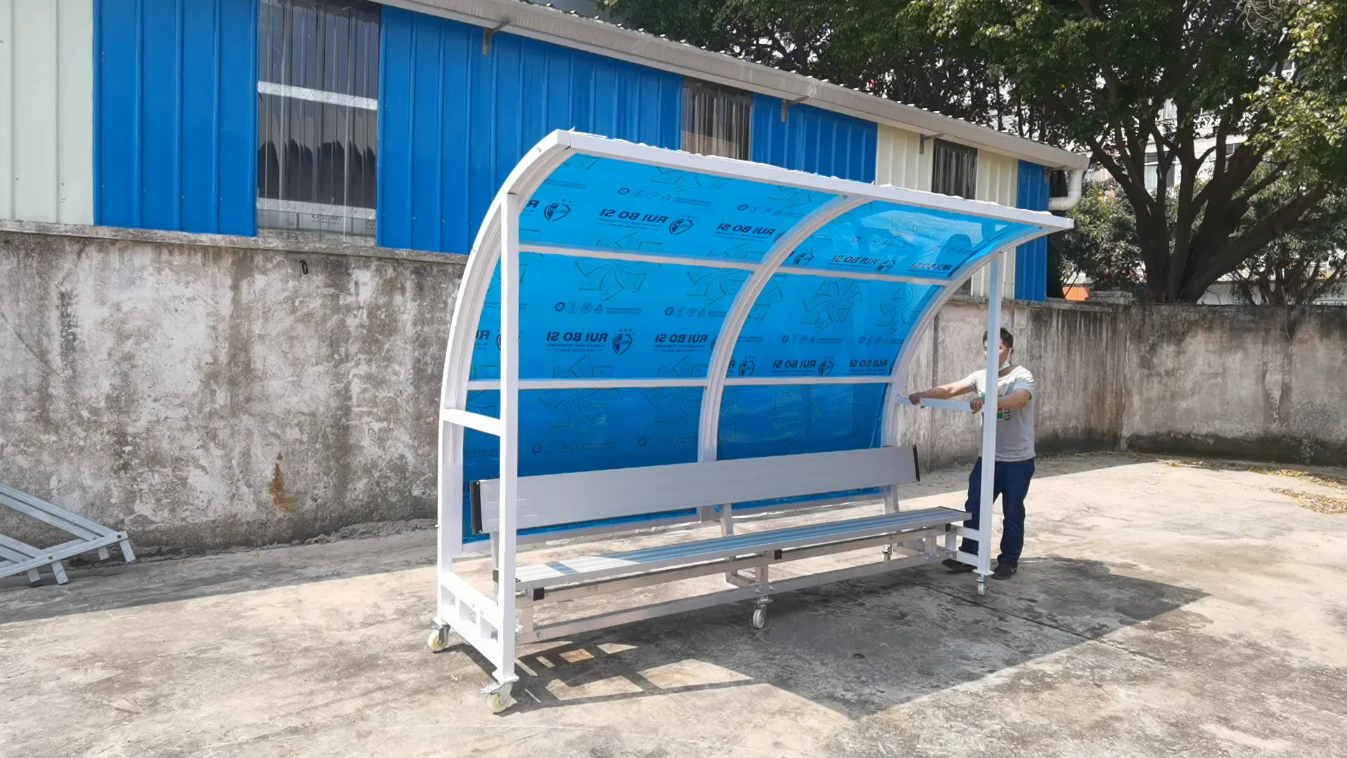 Outdoor Portable Football Team Shelter Luxury Soccer Dugout Football ...