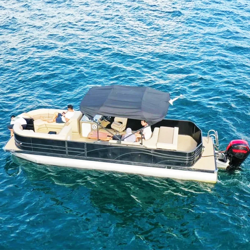 16 Foot Tritoon Mini Party Boat Luxury Floating Cheap House Boat ...